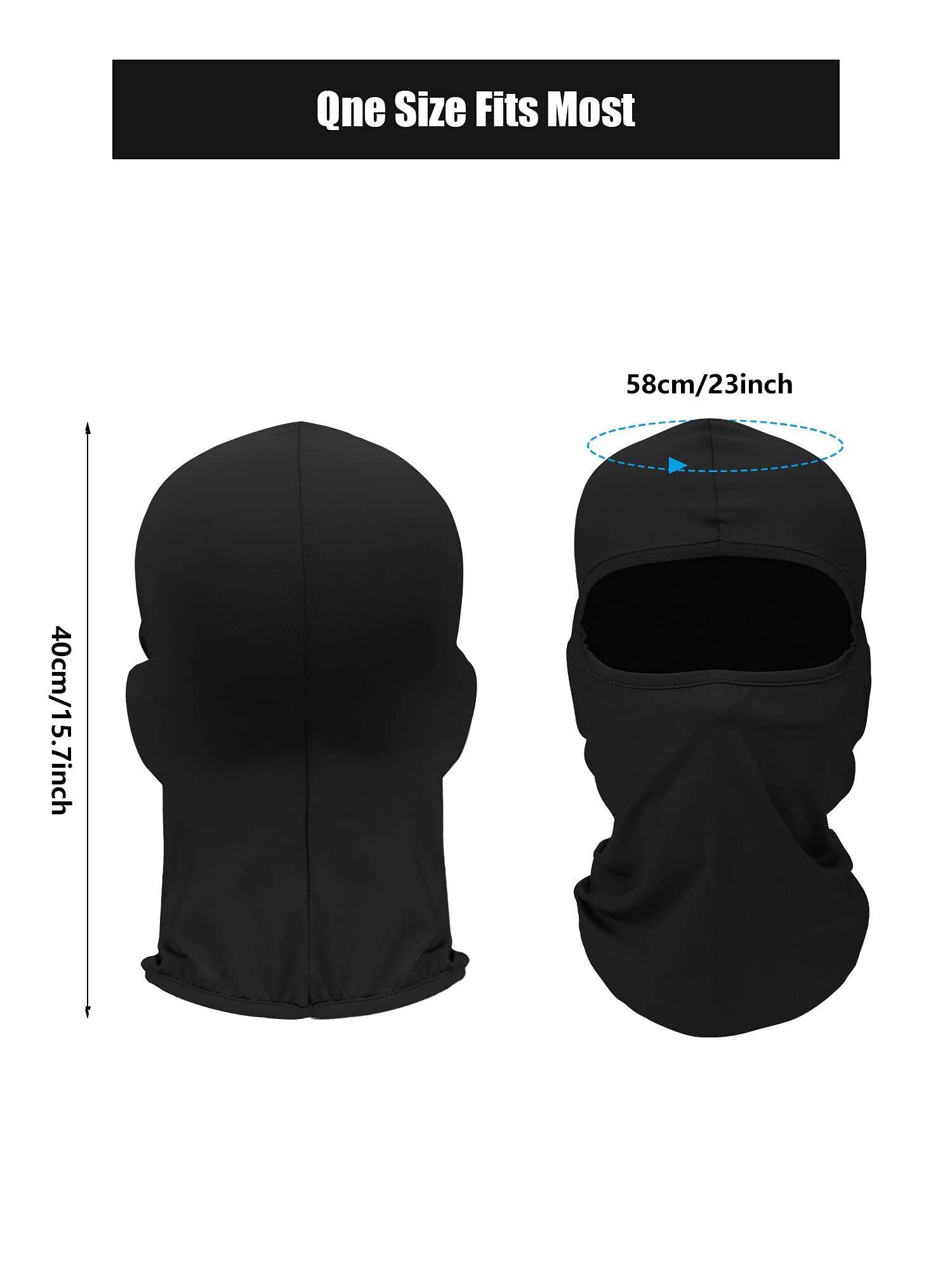 9 Pieces ski mask for Men Full face mask shiesty mask Balaclava pasamontañas Hombre for Outdoor Use Black