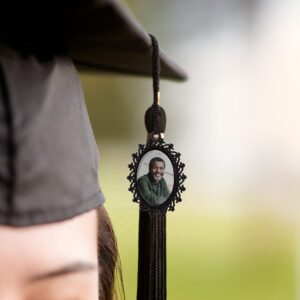 AILIN Custom Graduation Cap Tassel 2024 Oval Antique Photo Charm Class Of 2023 College Gifts For Him Her