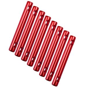 lasenersm 8 pieces cord adjuster rope adjuster tent tensioners guyline cord adjuster aluminum alloy wind rope buckle 2 hole rope guyline adjuster for tent camping hiking(red, medium)