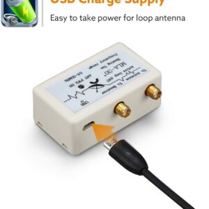 MLA-30+ Loop Antenna,0.5-30MHz Active Receiving Antenna,MLA-30 Plus Loop Antenna for HA SDR Short Medium Wave Radio,with 10m Feeder,Built-in Low Noise Amplifier,for Rooftop,Balcony