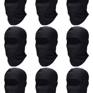 9 Pieces ski mask for Men Full face mask shiesty mask Balaclava pasamontañas Hombre for Outdoor Use Black