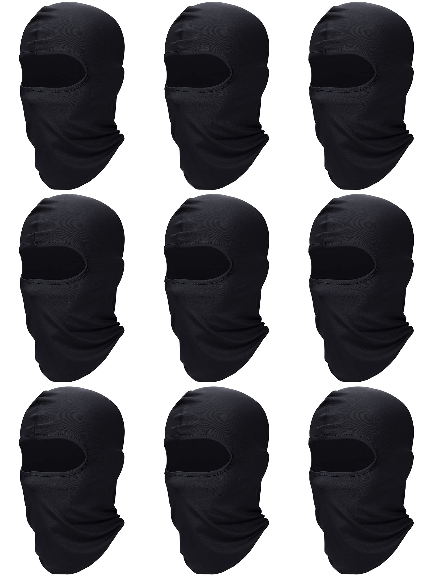 9 Pieces ski mask for Men Full face mask shiesty mask Balaclava pasamontañas Hombre for Outdoor Use Black