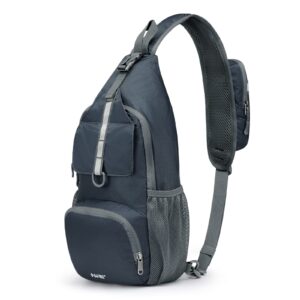 g4free packable sling backpack, small crossbody sling bag travel hiking daypack casual foldable shoulder chest bag