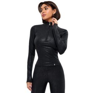 bona fide workout tops for women - short/long sleeve compression shirt - breathable tight crop top for gym, running, yoga