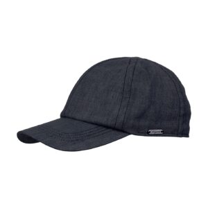 wigens classic linen light and fresh baseball cap with mesh lining (black, 56, numeric_0)