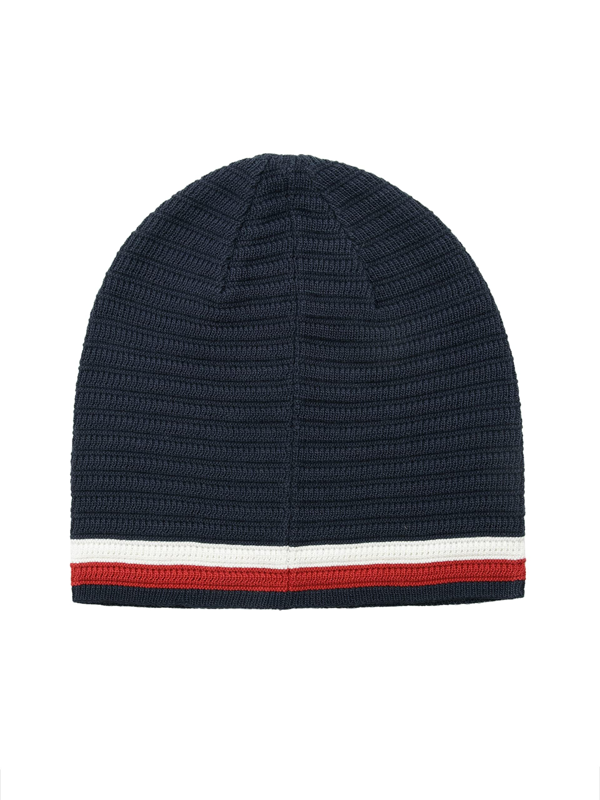 Tommy Hilfiger Men's Ribbed Cuff Beanies, Blue, One Size