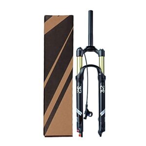 mtb bicycle suspension fork，26/27.5/29in rebound adjustment remote lock magnesium alloy air fork travel 130mm bicycle accessories (color : straight tube rl, size : 29inch)