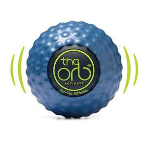 pro-tec athletics orb activate vibrating massage ball, blue, 4.5" diameter