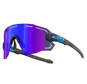 rt100 wrap around frameless cycling triathlon volleyball blue sunglasses women men