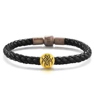 chow sang sang 999 24k solid gold celtic knots noir luck charm bracelet for men & women 87090c