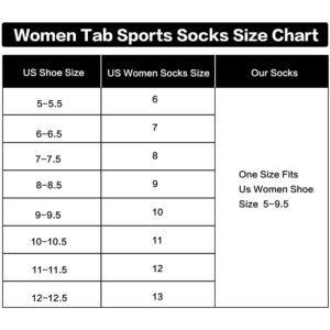 brookhaus Women Ankle Socks, 6/10 Pairs Women's Athletic Socks, Low Cut Running Socks, No-Show Sport Socks With Tab