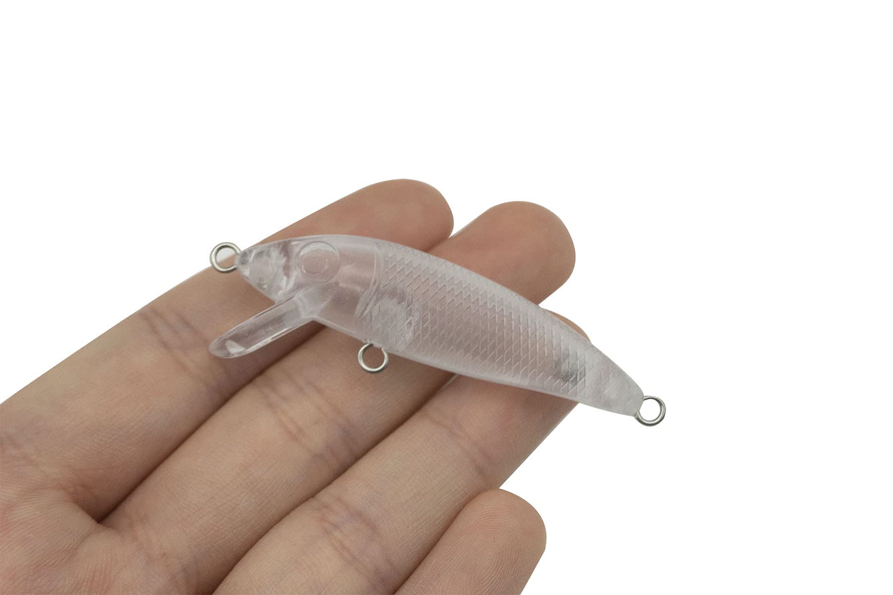 HTHYLURE 10PCS Unpainted Lure Blanks 3.74g 5.7cm with 5mm Free Fishing Eye Crankbait Baits Simulation Blank Body Clear Hard Baits Trout Salmon Minnow Lure Popper Lures Topwater Freshwater 5mm 8043