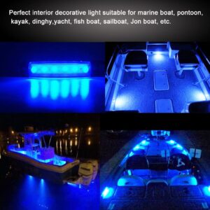 WIMACT Marine Boat Lights, 12V Waterproof Boat Interior Navigation Light Boat Deck Courtesy Cockpit Lighting for Pontoon Yacht Sailboat Kayak(10Pack)(Blue)