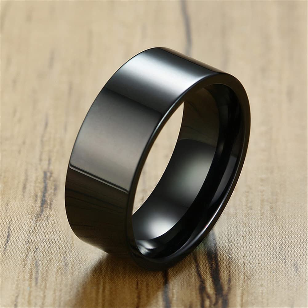 ZKXXJ Personalized Alcoholics Anonymous Band Rings for Men Women,Customized Text Bands Addiction Recovery Ring Jewelry 12 Step Sobriety Gifts for Him Her,8MM Size 7-11