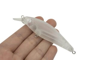 10pcs unpainted lure blanks 8.81g 9.1cm with 5mm free fishing eye crankbait baits simulation blank body clear hard baits trout salmon minnow lure popper lures topwater freshwater 5mm 8002