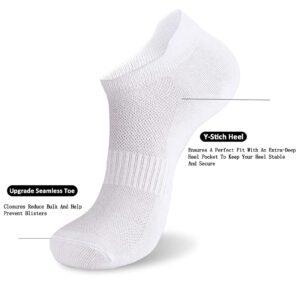 brookhaus Women Ankle Socks, 6/10 Pairs Women's Athletic Socks, Low Cut Running Socks, No-Show Sport Socks With Tab