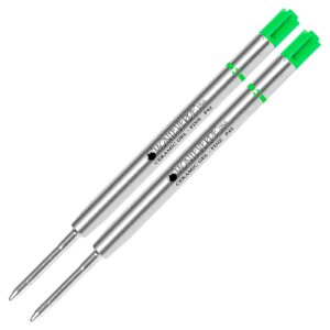 lanier combo pack - 2 pack - monteverde® capless ceramic gel™ p42 ink refill compatible with most parker® style ballpoint pens - green (fine tip 0.6mm)