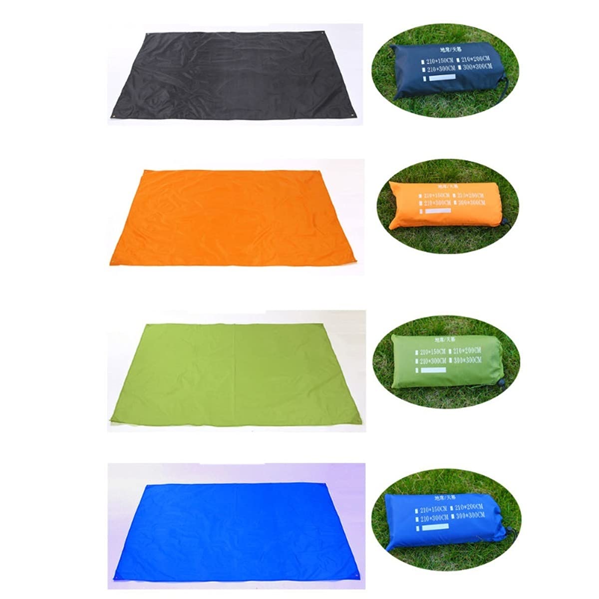 Camping Tarp, Waterproof Picnic Mat, Tent Footprint with Drawstring Carrying Bag for Picnic, Hiking 118x118 (Green)