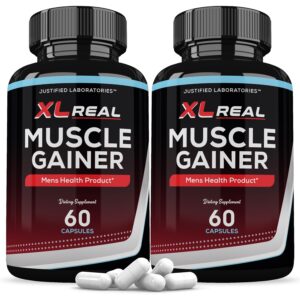 (2 pack) xl real muscle gainer advanced men's heath formula 60 capsules