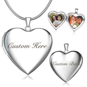 aro torliy personalized picture locket necklace heart memorial locket that hold 2 pictures jewelry gift for women