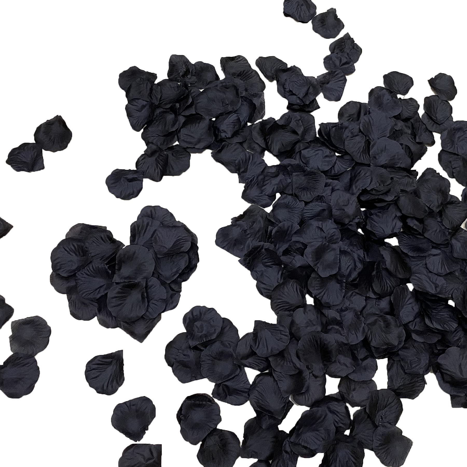 zYoung 3000 Pieces Black Rose Petals Fake Artificial Flower Petals for Valentine Day,Wedding,Party Decoration,Romantic Night