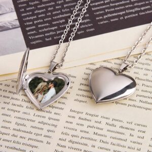 Aro Torliy Personalized Picture Locket Necklace Heart Memorial Locket That Hold 2 Pictures Jewelry Gift for Women