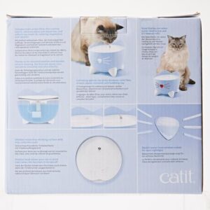 Catit PIXI Cat Drinking Fountain, Running Water Fountain, Blue