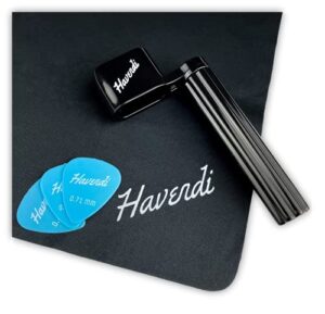 havendi® premium string winder with 3 picks and guitar cleaning cloth | string spindle for faster string changing. acoustic guitar, acoustic guitar, classical guitar and electric guitar.