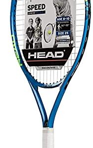 HEAD Speed Kids Tennis Racquet - Beginners Pre-Strung Head Light Balance Jr Racket , Frustration Free Packaging - 25 Inch, Blue