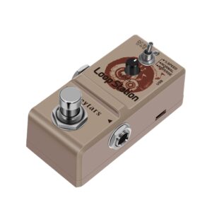 Keytars Guitar Looper Pedal Loop Station Unlimited Overdubs 10 Minutes of Looping, 12 time, and Reverse USB Port 3Mode Mini Size True Bypass (KTS-LN332S)