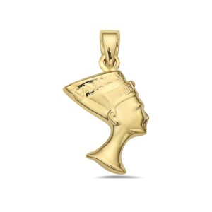 pori jewelers 14k yellow gold nefertiti pendant