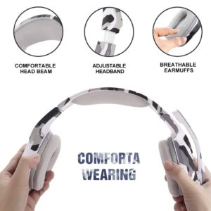 PHOINIKAS T10 External Sound Card H1 Wired Gaming Headset for PS4, PC, PS5, Xbox one, with Noise Cancelling Detachable Mic