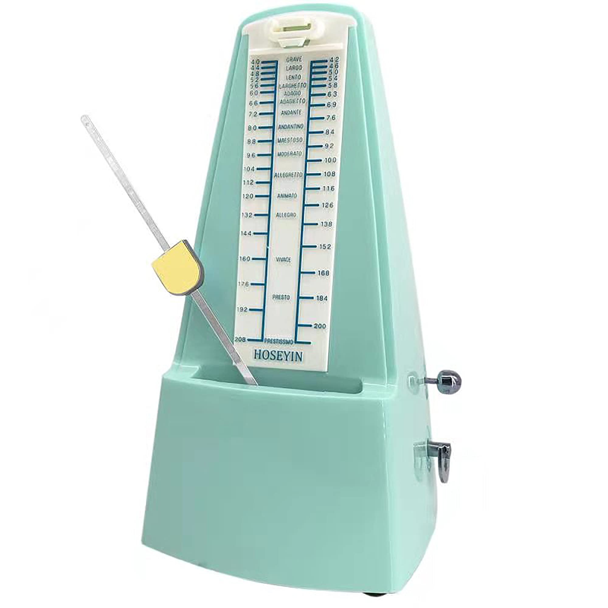 HOSEYIN Mechanical Metronome, Universal Metronome for Piano, Guitar, Violin,Drums and Other Instruments (Standard, Green)