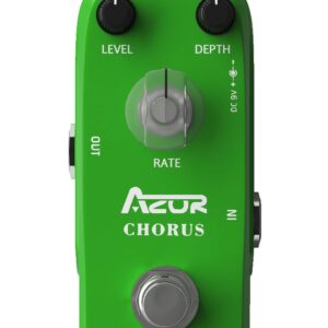 AZOR Spring Reverb Guitar Effect Pedal with Chorus Guitar Effect Pedal Pure Analog with True Bypass