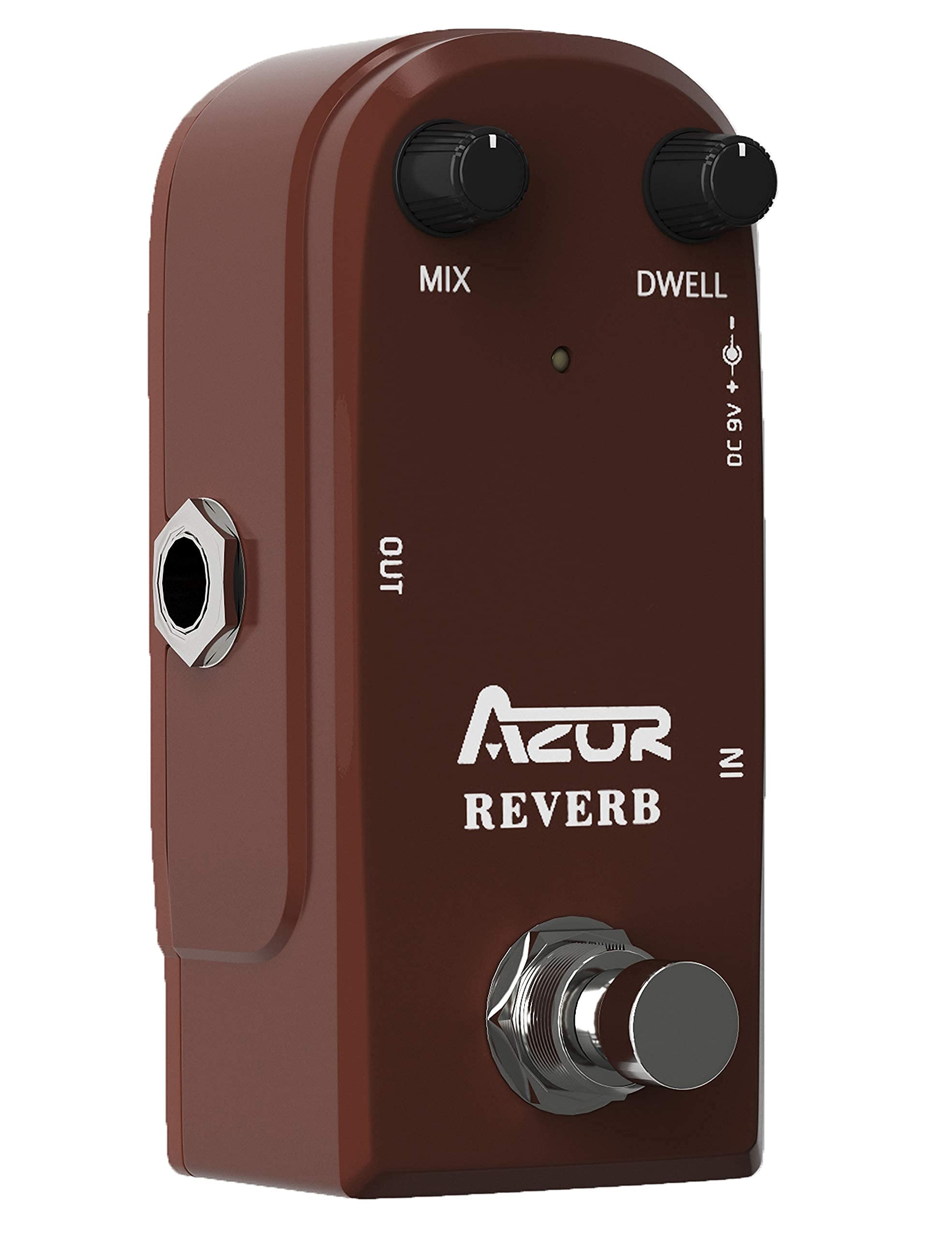 AZOR Spring Reverb Guitar Effect Pedal with Chorus Guitar Effect Pedal Pure Analog with True Bypass