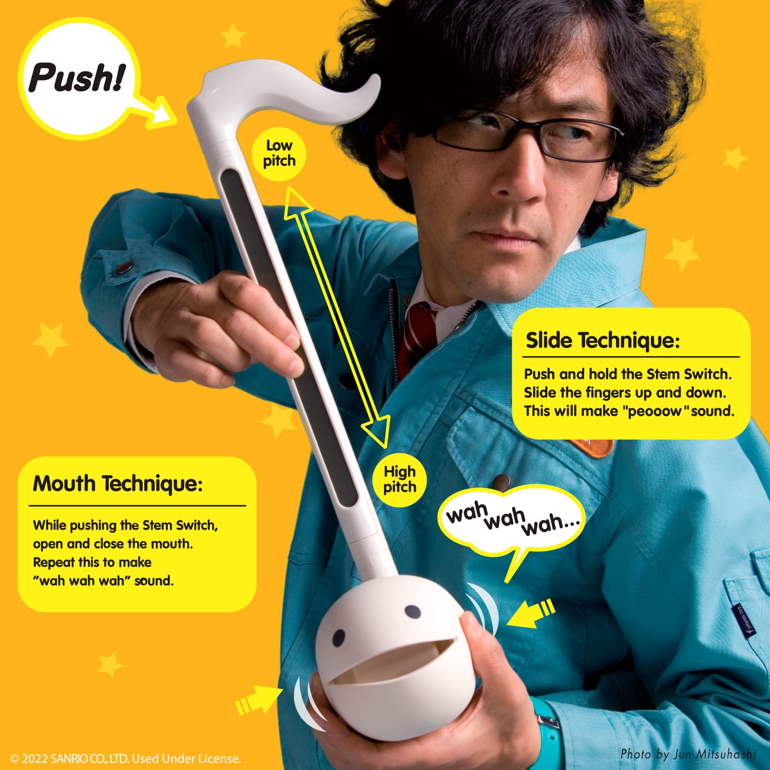 Otamatone Deluxe [Sanrio Gudetama] Electronic Musical Instrument Portable Synthesizer from Japan Maywa Denki from Japan