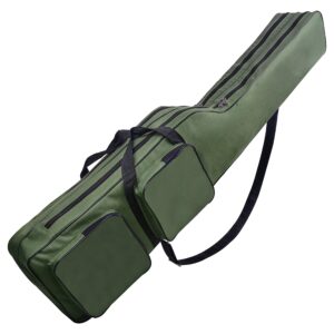 4.27ft fishing rod case bag, portable fishing pole bag carrier for travel, waterproof fishing rod organizer, large capacity fishing tackle storage bag, fishing gear gifts for men