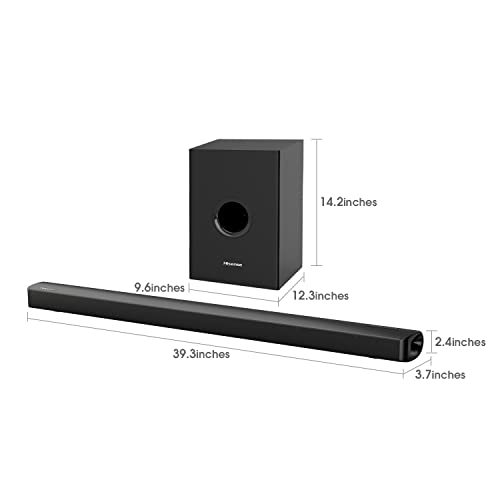 Hisense HS219 2.1ch Sound Bar with Wireless Subwoofer, 320W, Powered by Dolby Audio, One Remote Control, Roku TV Ready, Bluetooth, HDMI ARC/Optical/AUX/USB, 3 EQ Modes