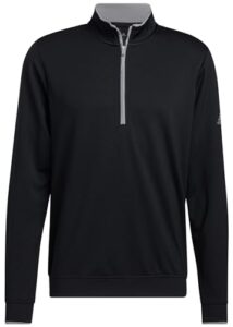 adidas men's upf quarter zip pullover, black, x-large