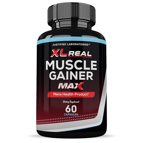 (3 Pack) XL Real Muscle Gainer Max 1600MG Advanced Men's Heath Formula 180 Capsules