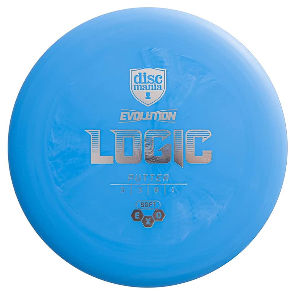 Discmania Evolution Exo Soft Logic Disc Golf Putter - Low Profile Disc Golf Putter and Approach Disc (Colors May Vary) - 173-176g