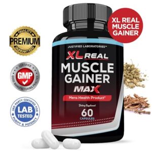 (3 Pack) XL Real Muscle Gainer Max 1600MG Advanced Men's Heath Formula 180 Capsules