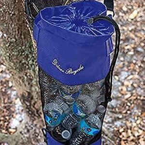 Deluxe Recycles Portable Mesh Trash Bag for Boat - Washable Leakproof Outdoor Garbage Bags for Boat, Kayak or Camper – Lightweight & Large Capacity Bin Bag (Blue)