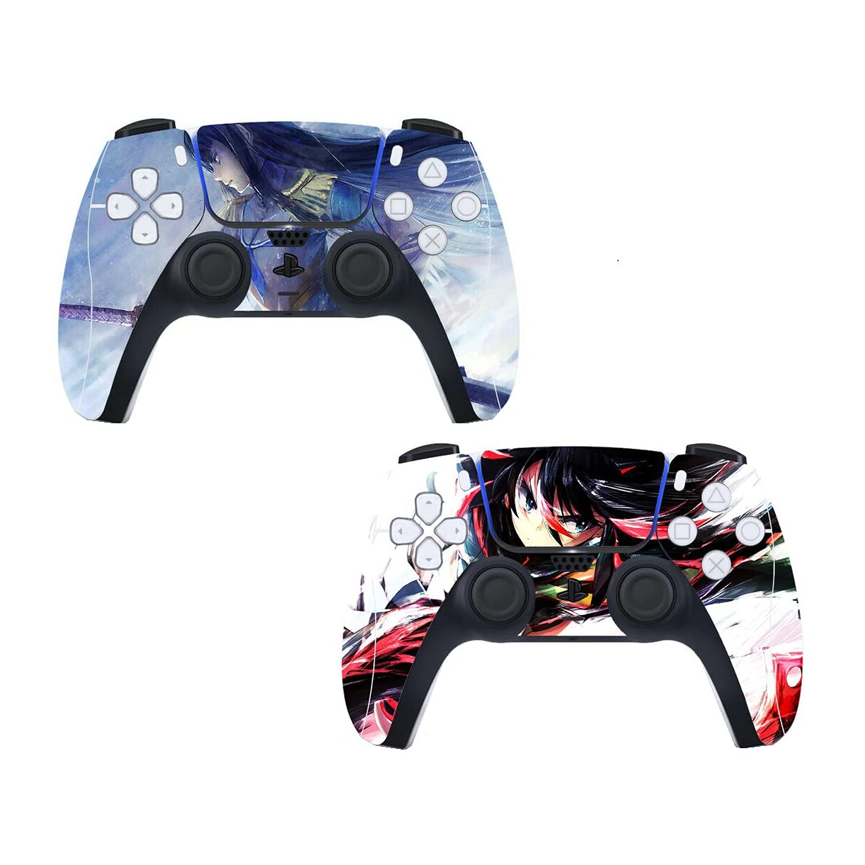 EBTY-Dreams Inc. - Set of 2 Kill La Kill Satsuki, Ryuko Matoi Vinyl Skin Sticker Decal Protector For Playstation 5 (PS5) Controllers