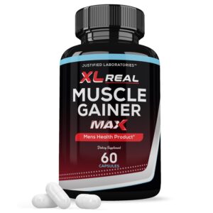 xl real muscle gainer max 1600mg advanced men's heath formula 60 capsules