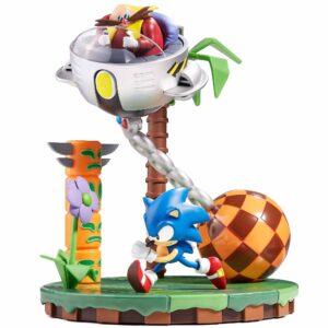 numskull official sega sonic & dr eggman 30th anniversary 23cm 9'' statue - official sonic the hedgehog merchandise