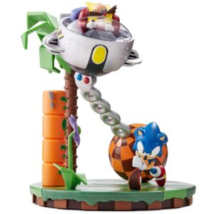 Numskull Official SEGA Sonic & Dr Eggman 30th Anniversary 23cm 9'' Statue - Official Sonic The Hedgehog Merchandise