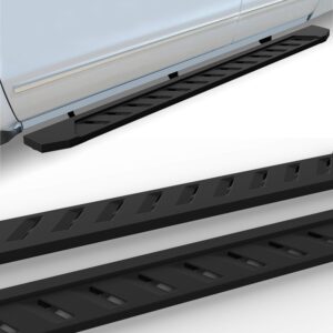 Ziruiautopart 7 inch Texture Black Heavy Duty Running Board Compatible for 2015-2023 Ford F150 Super Crew Cab, 2017-2023 Ford F250 F350 Super Duty Super Crew Cab Side Step Nerf Bar