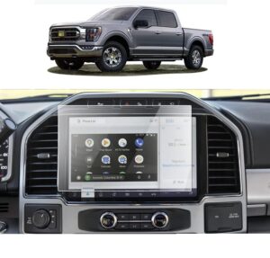 tempered glass screen protector compatible with ford f150 2021-2023, [navigation touchscreen protector] accessories compatible with f150 sync 4 12 inch touchscreen