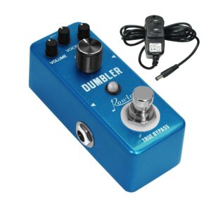 rowin analog dumbler guitar effect pedal with 9v dc 1a pedal power supply